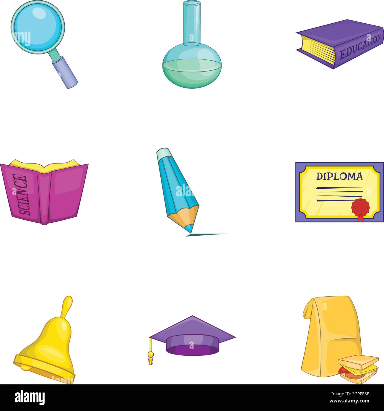 University icons set, cartoon style Stock Vector Image & Art - Alamy