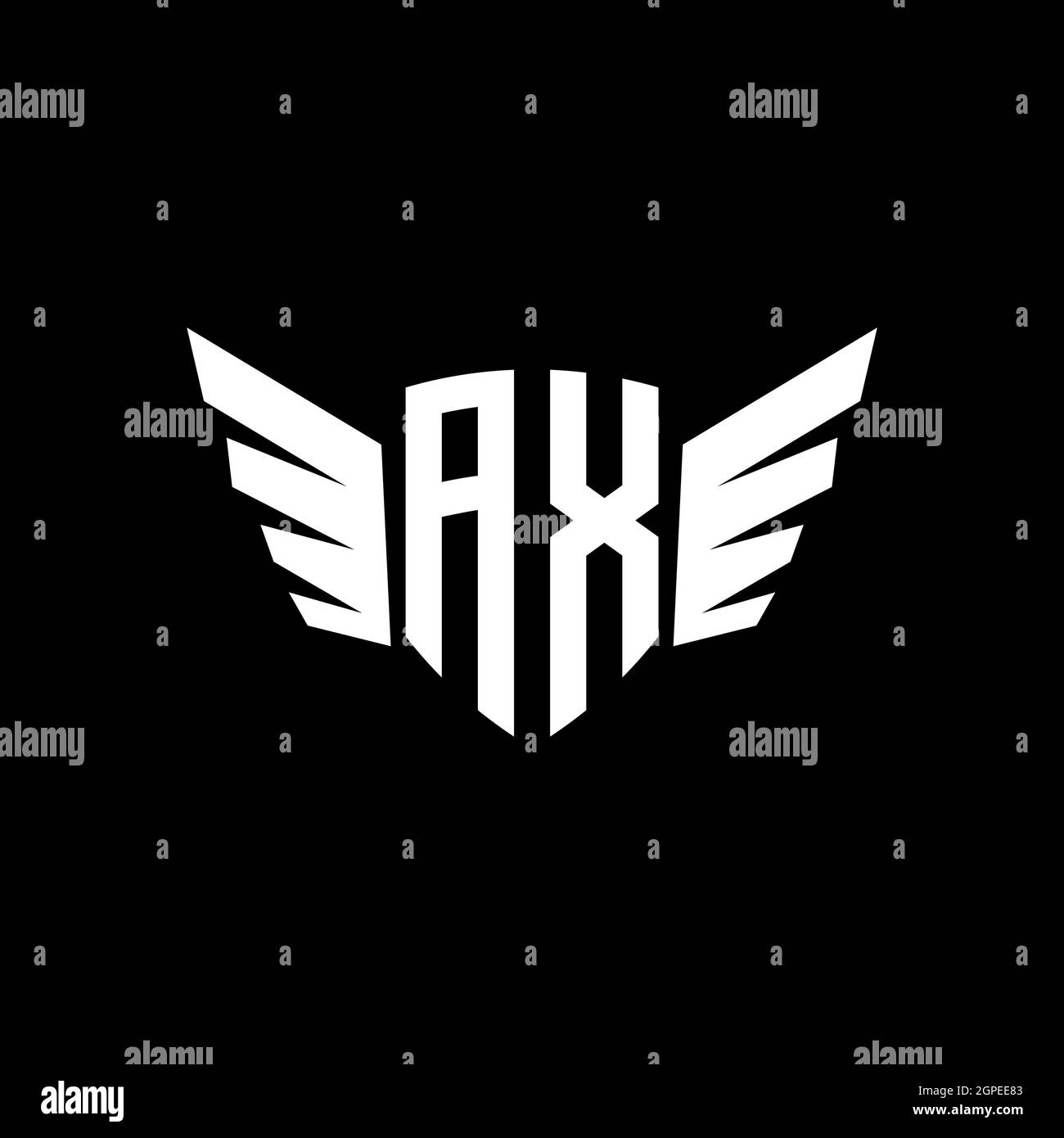 AX Monogram geometric shape style template. Monogram initial design ...