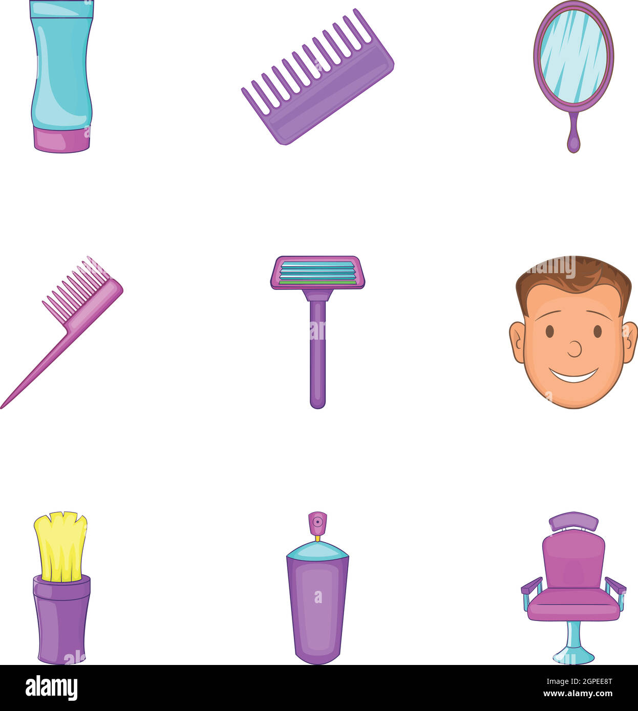 Shaving brush set cartoon Stock Vector Images - Alamy