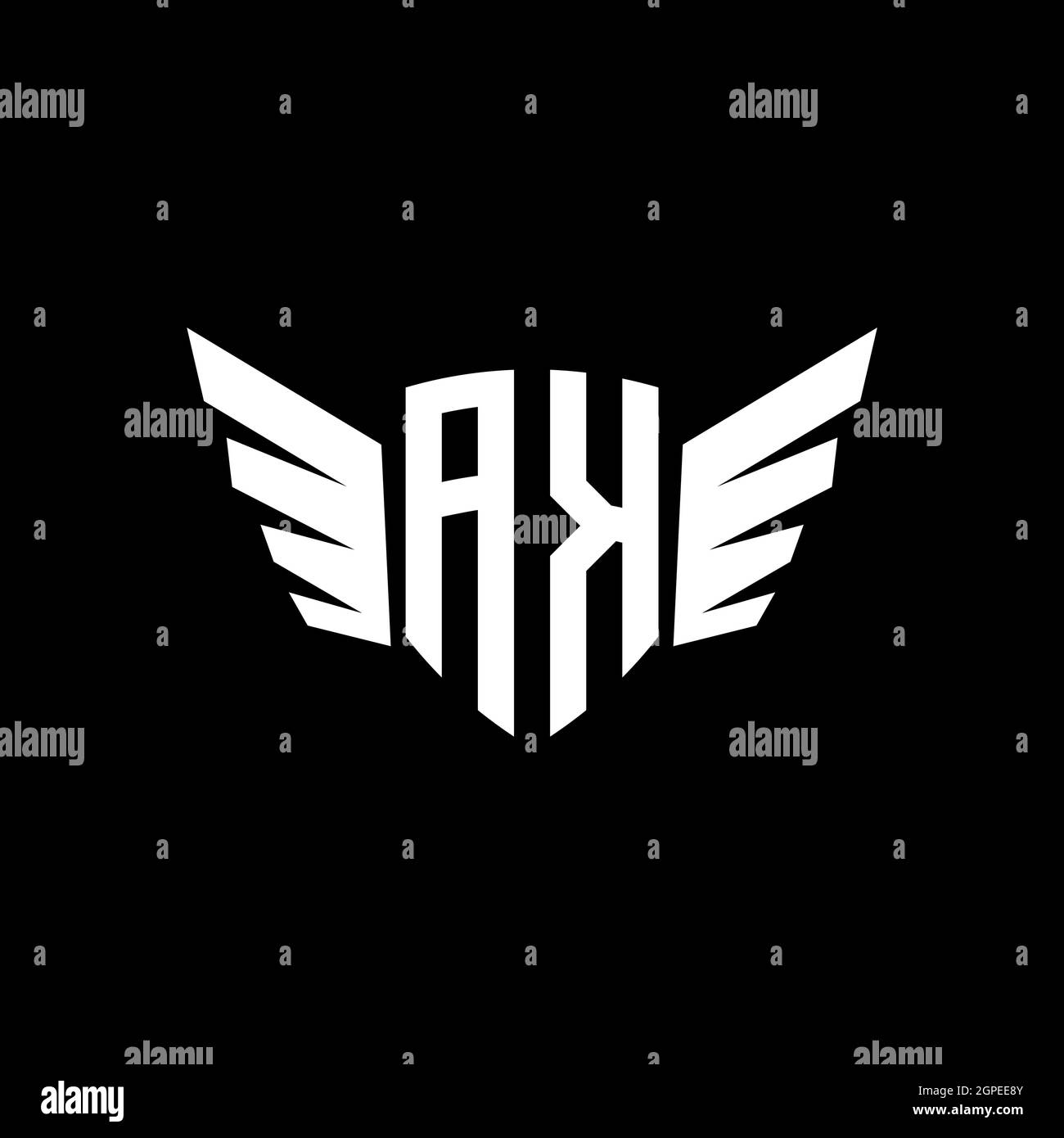 AK Monogram geometric shape style template. Monogram initial design ...