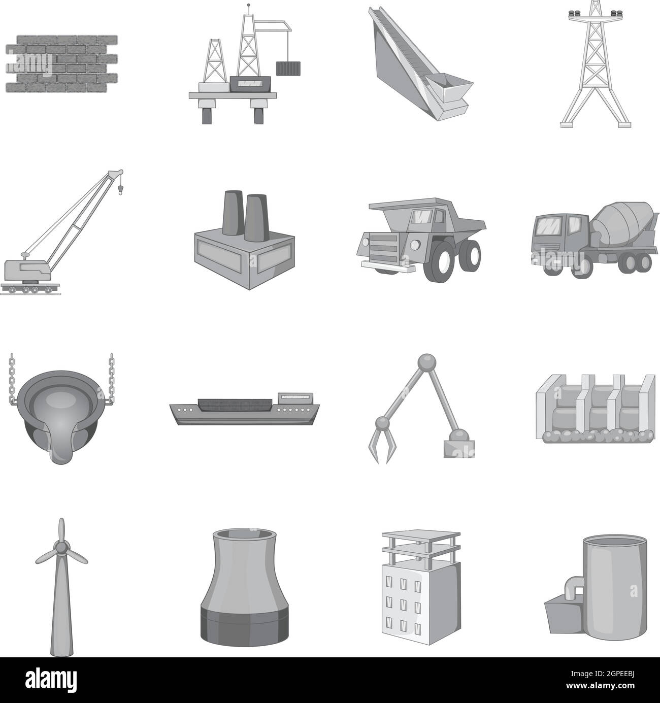 Industrial engineering icons set Stock Vector Image & Art - Alamy