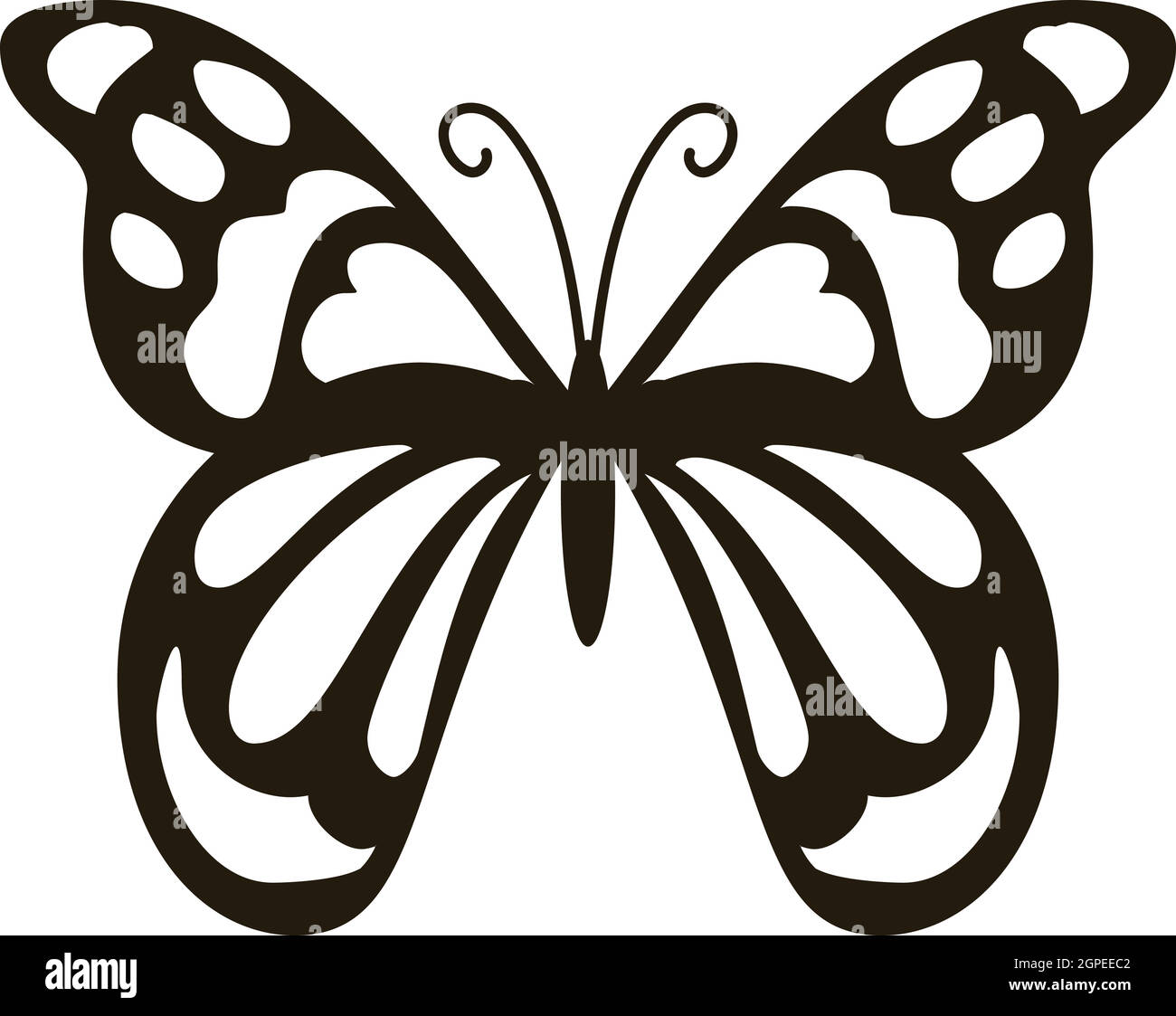Spotted butterfly icon, simple style Stock Vector Image & Art - Alamy