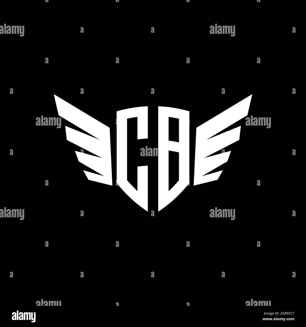 CB Monogram geometric shape style template. Monogram initial design ...