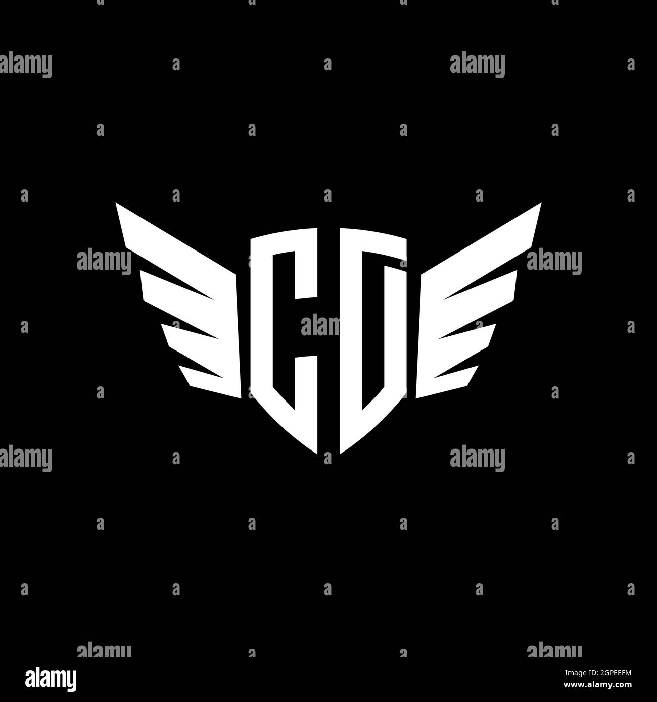 CD Monogram geometric shape style template. Monogram initial design ...