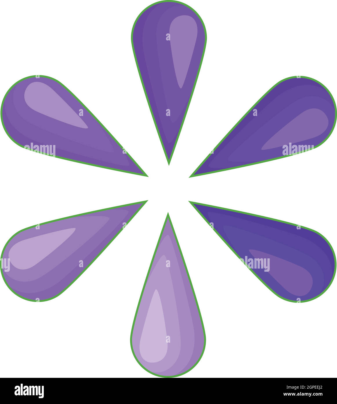 Abstract circle of drops icon, cartoon style Stock Vector Image & Art ...