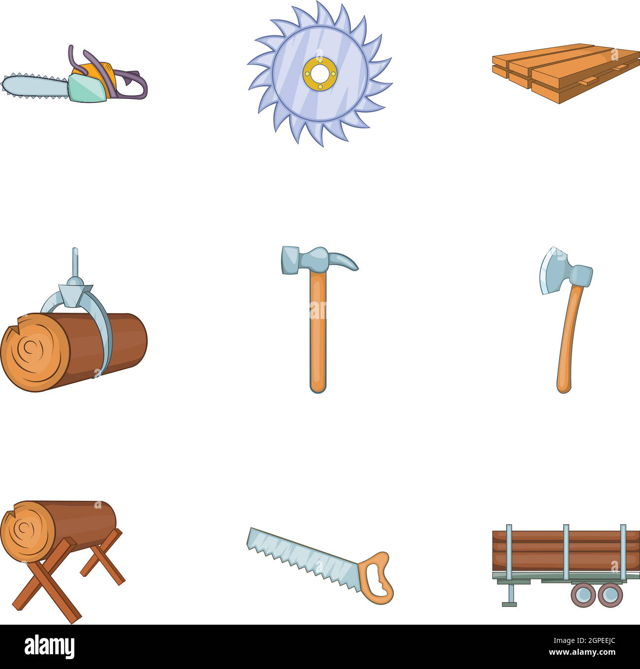 Cleaver icons set, cartoon style Stock Vector Image & Art - Alamy
