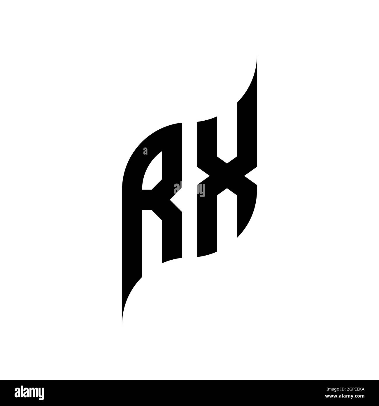 RX Monogram geometric shape style template. Monogram initial design ...