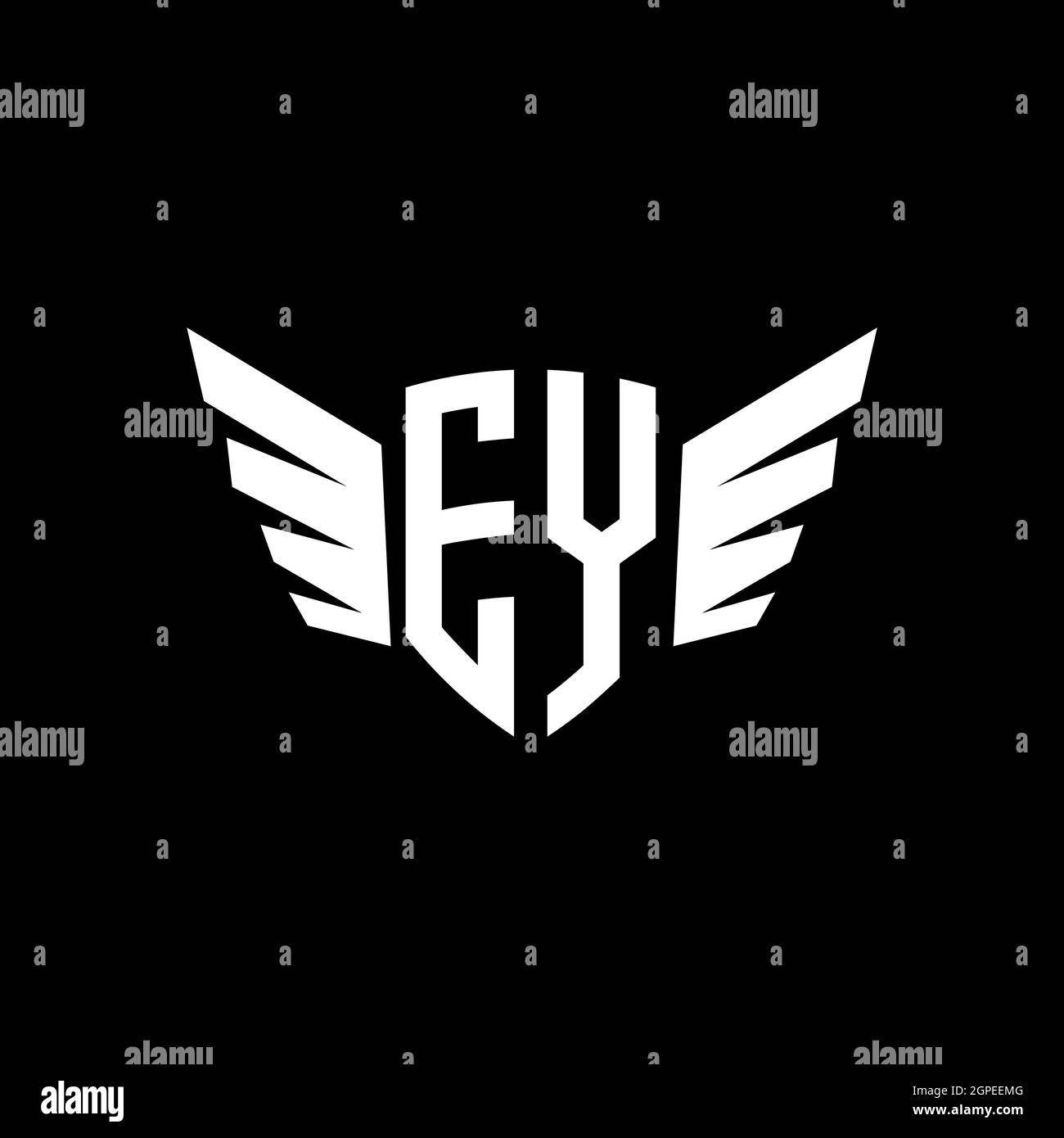 EY Monogram geometric shape style template. Monogram initial design ...