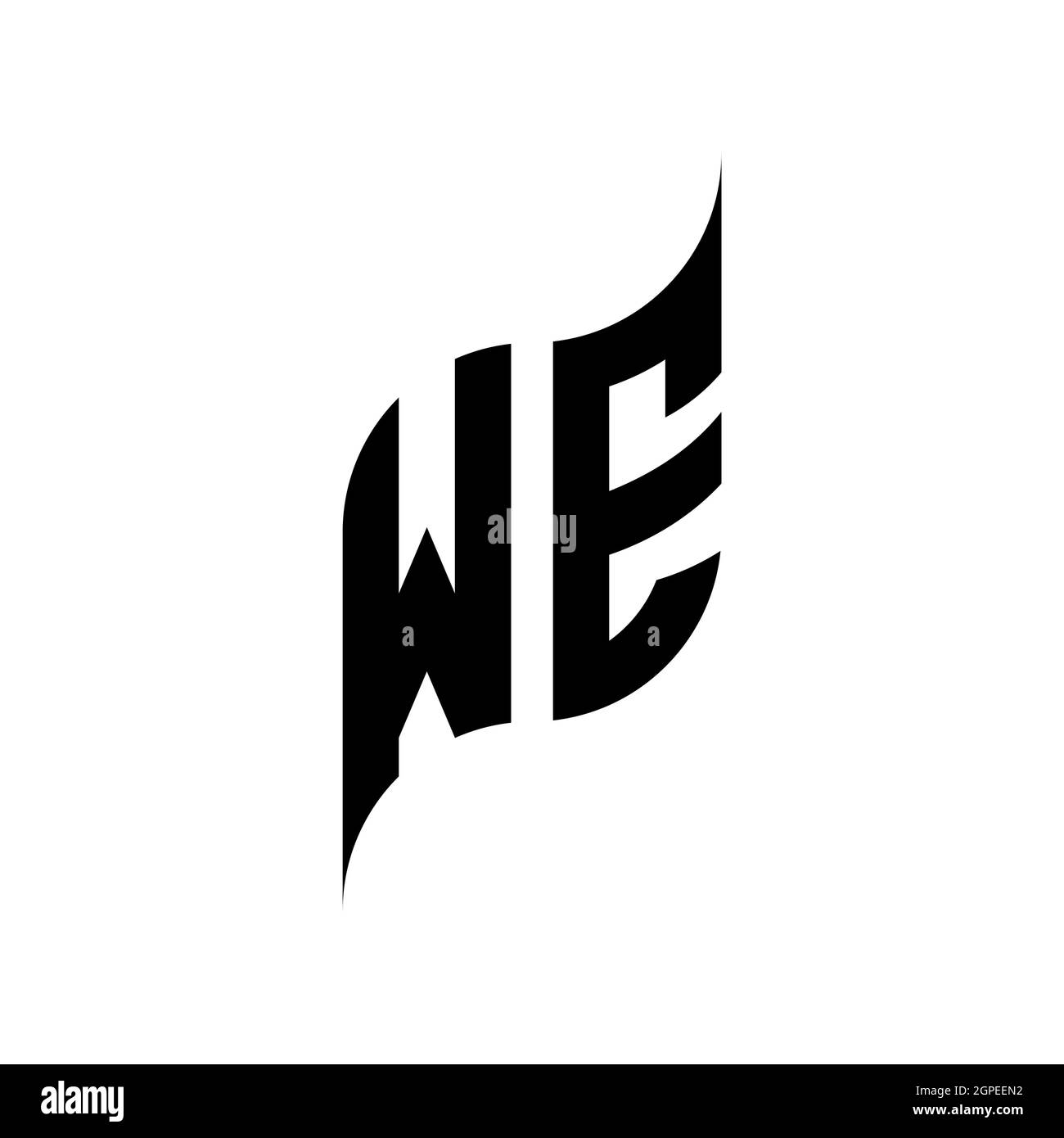 WE Monogram geometric shape style template. Monogram initial design ...