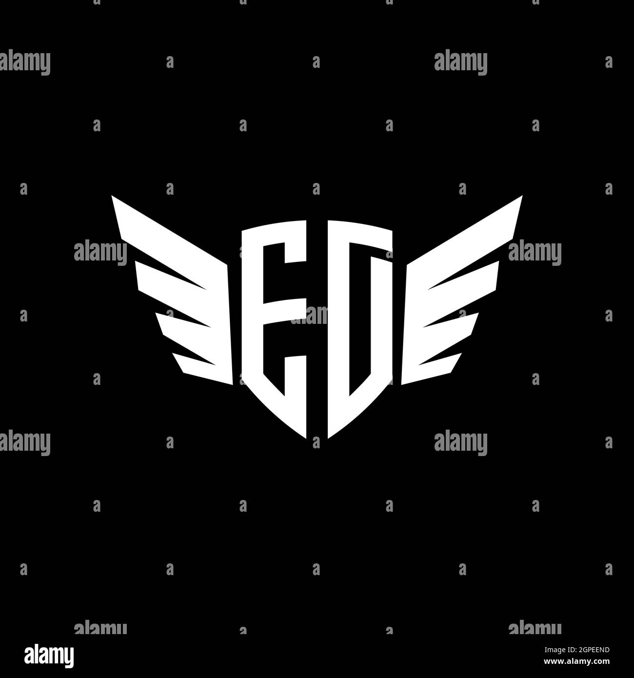 ED Monogram geometric shape style template. Monogram initial design ...