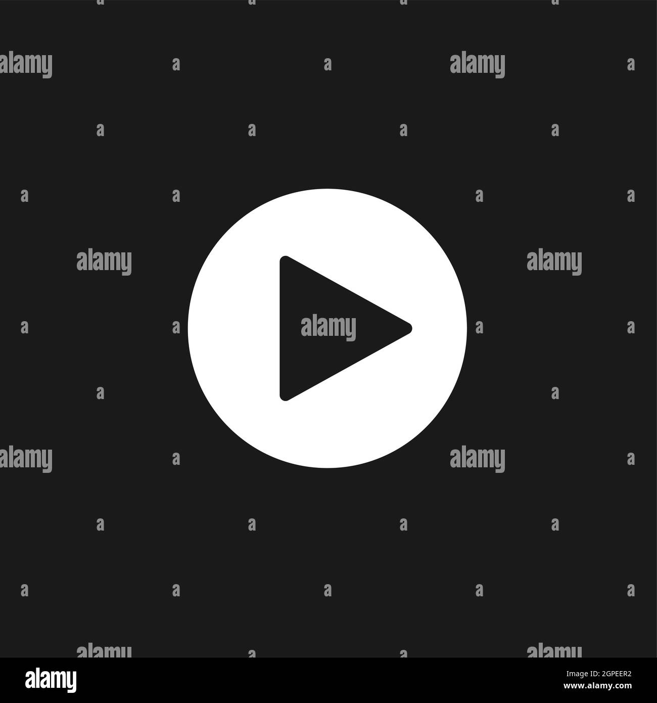 Play icons in circle. Film or Media icon flat. button. pictogram ...