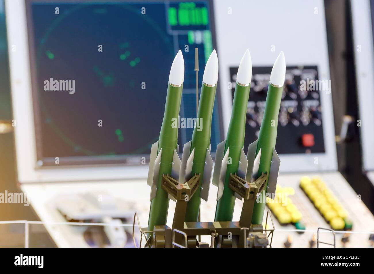 Rockets weapons, against the backdrop of the rocket launch control ...