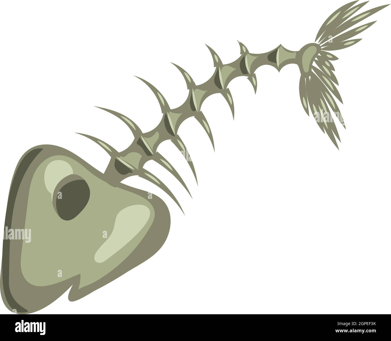 Fish skeleton illustration Stock Vector Images - Alamy