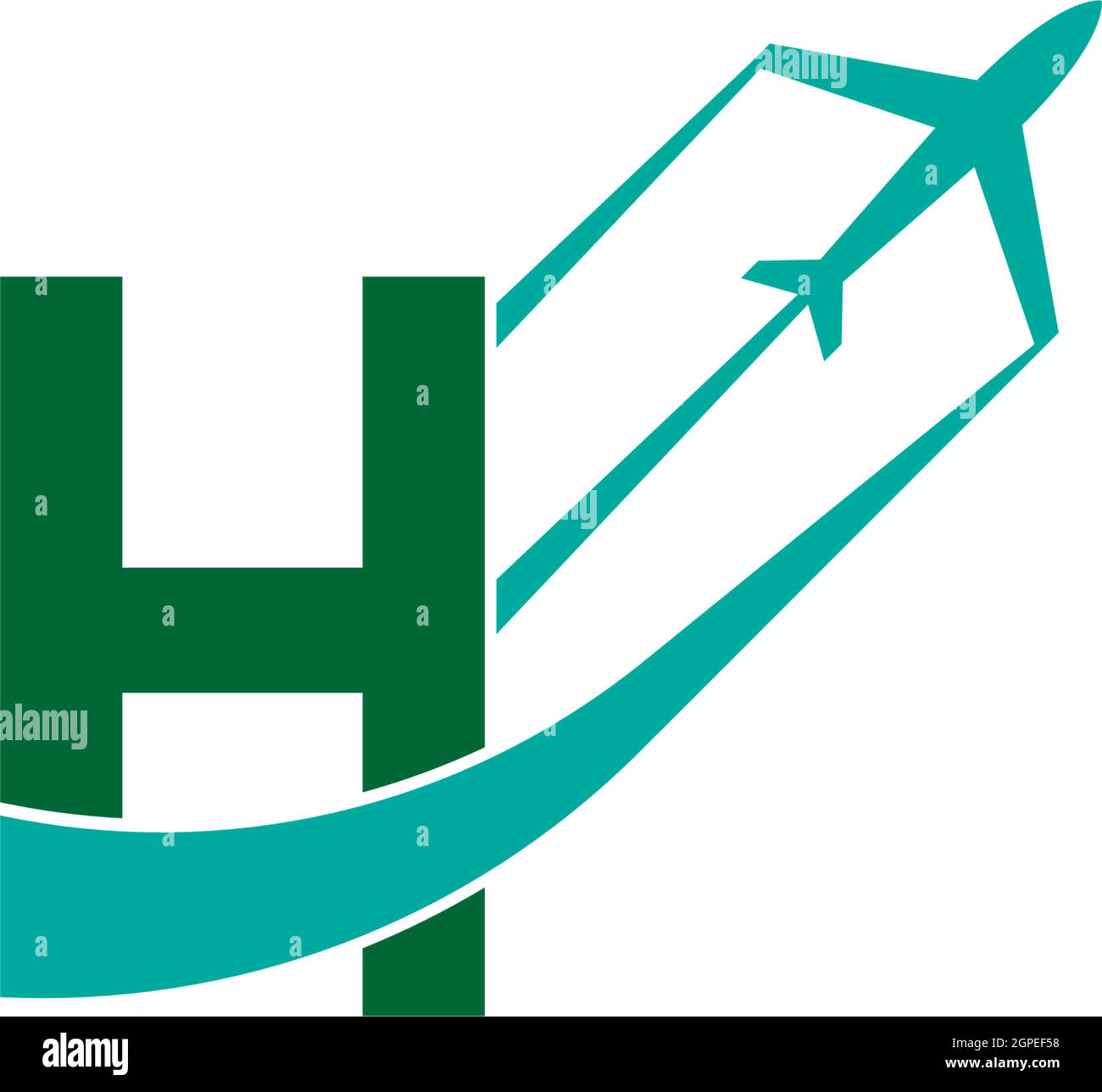H airplane logo hi-res stock photography and images - Alamy