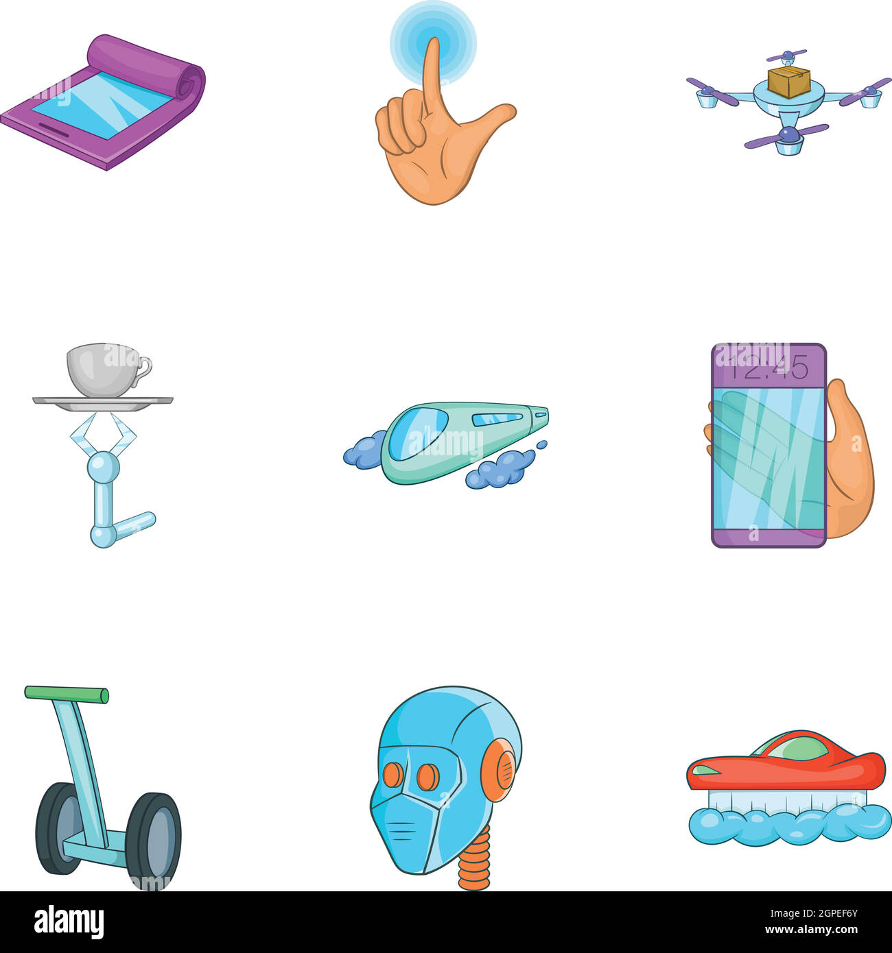 New feature icons set, cartoon style Stock Vector Image & Art - Alamy