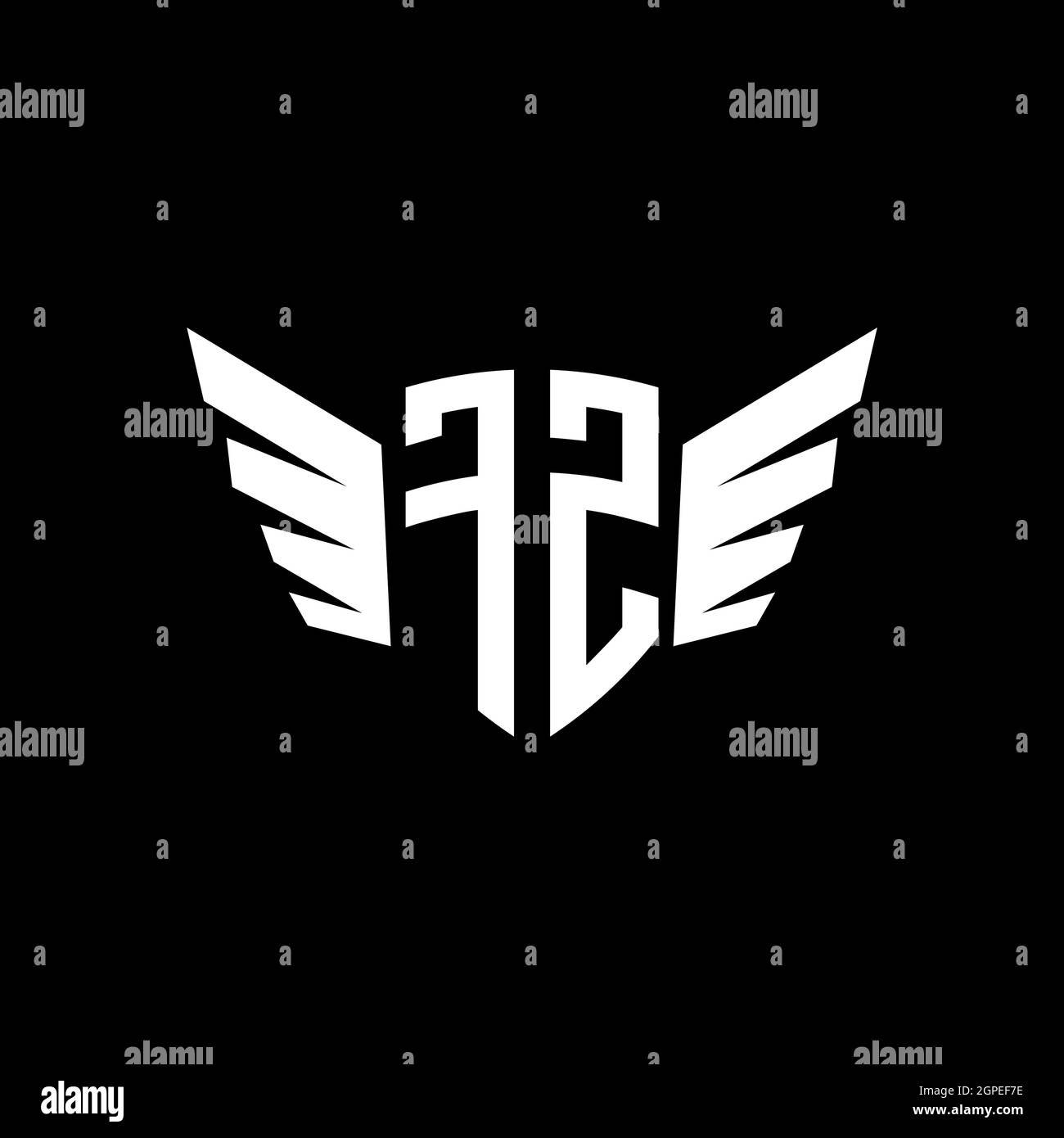 FZ Monogram geometric shape style template. Monogram initial design ...