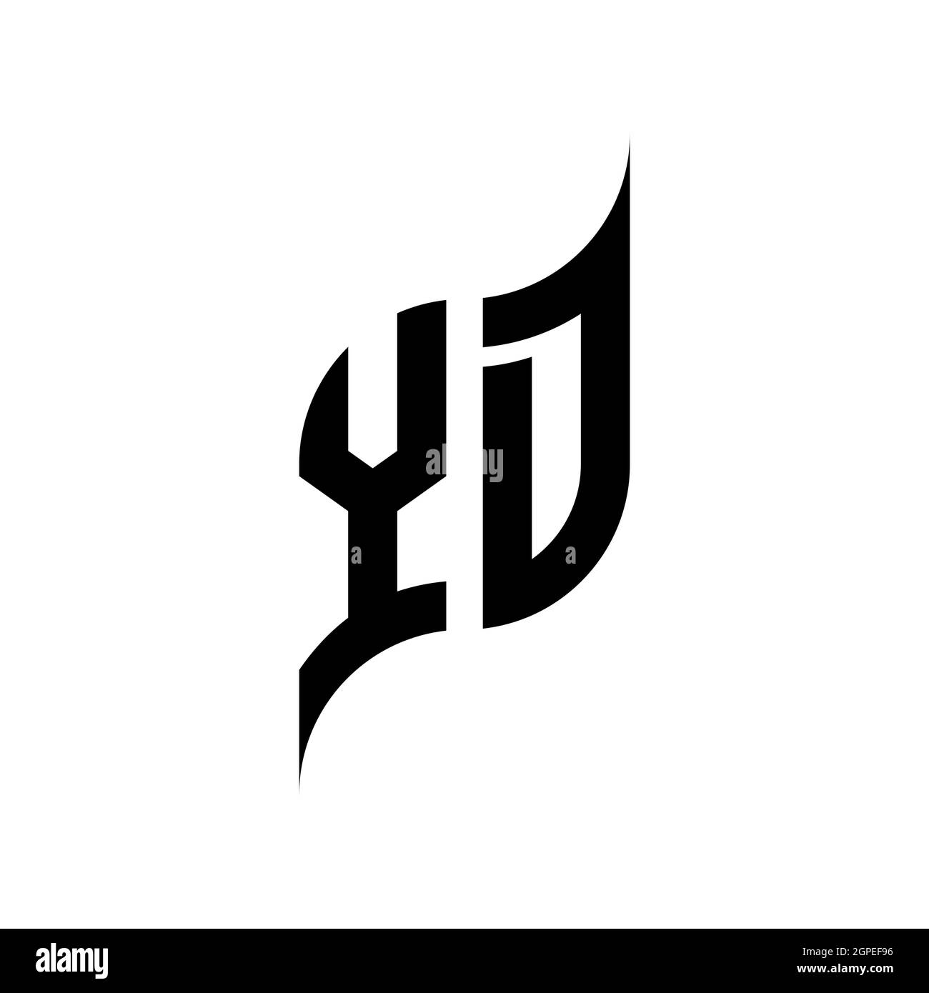 YD Monogram geometric shape style template. Monogram initial design ...