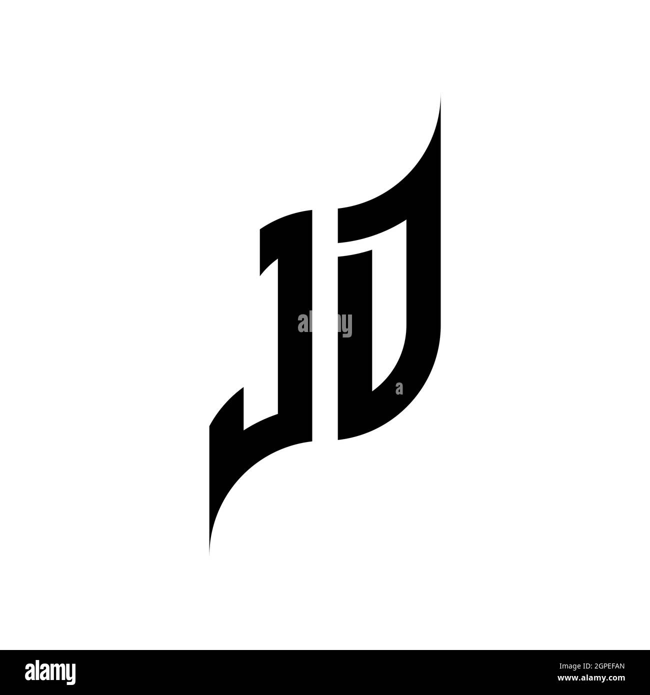 JD Monogram geometric shape style template. Monogram initial design ...