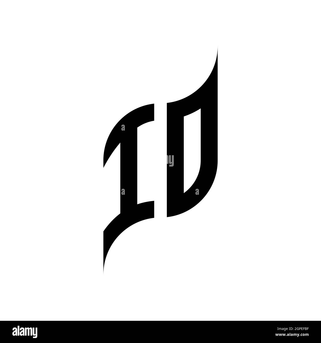 IO Monogram geometric shape style template. Monogram initial design ...