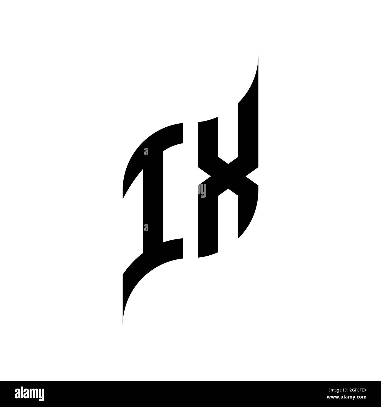 IX Monogram geometric shape style template. Monogram initial design ...