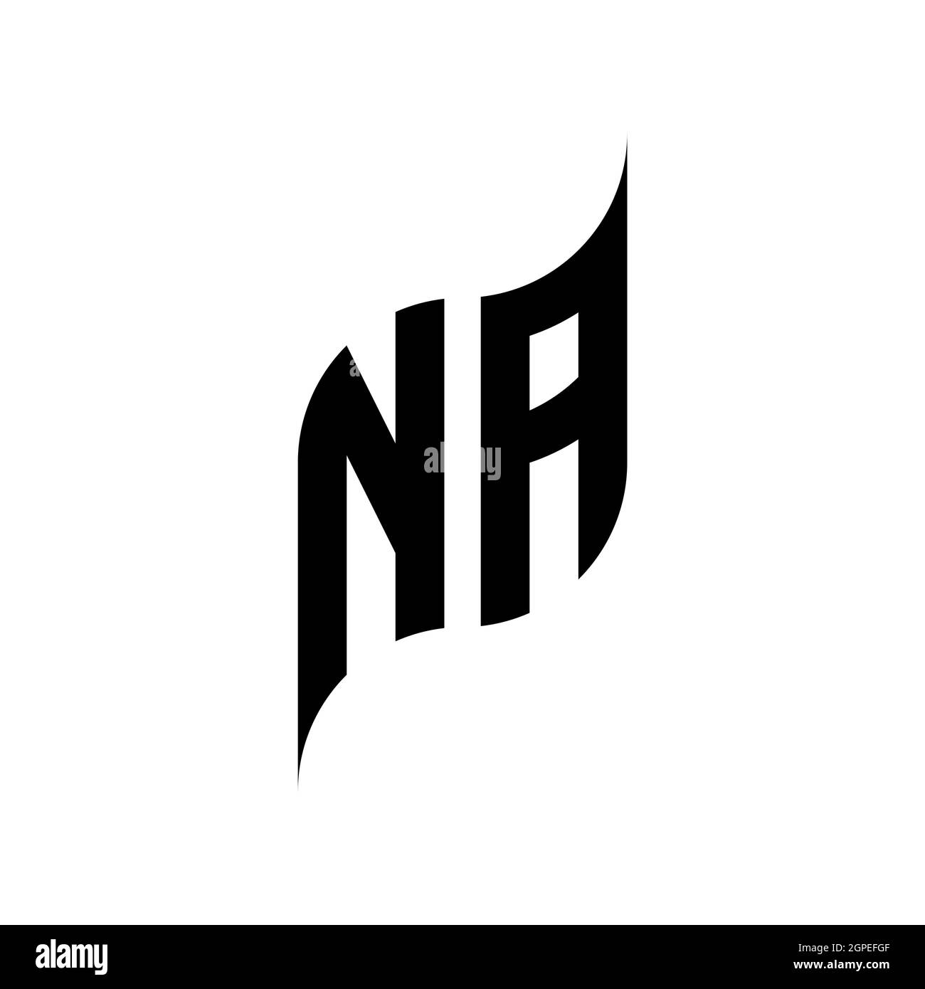 NA Monogram geometric shape style template. Monogram initial design ...