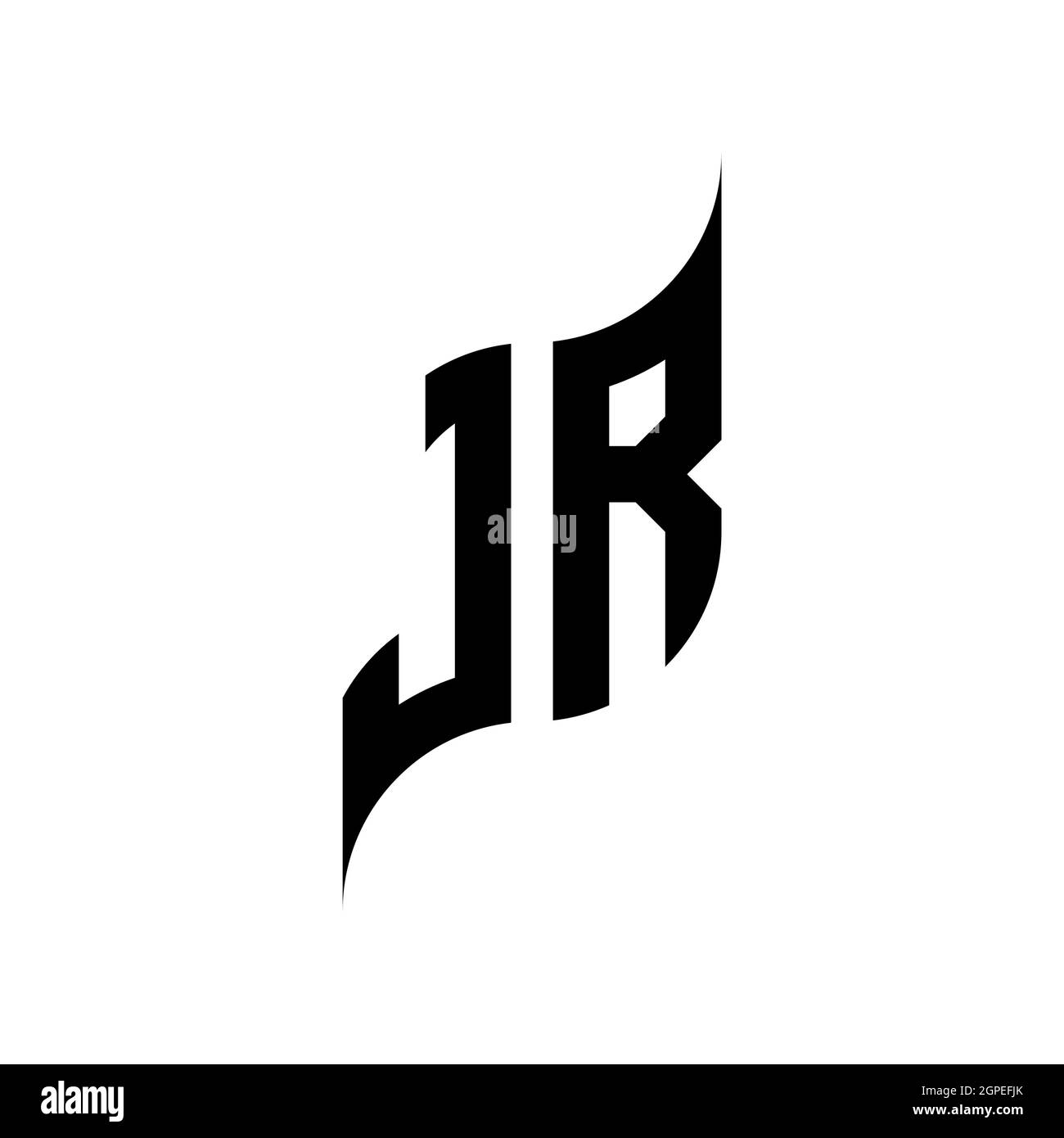 JR Monogram geometric shape style template. Monogram initial design ...