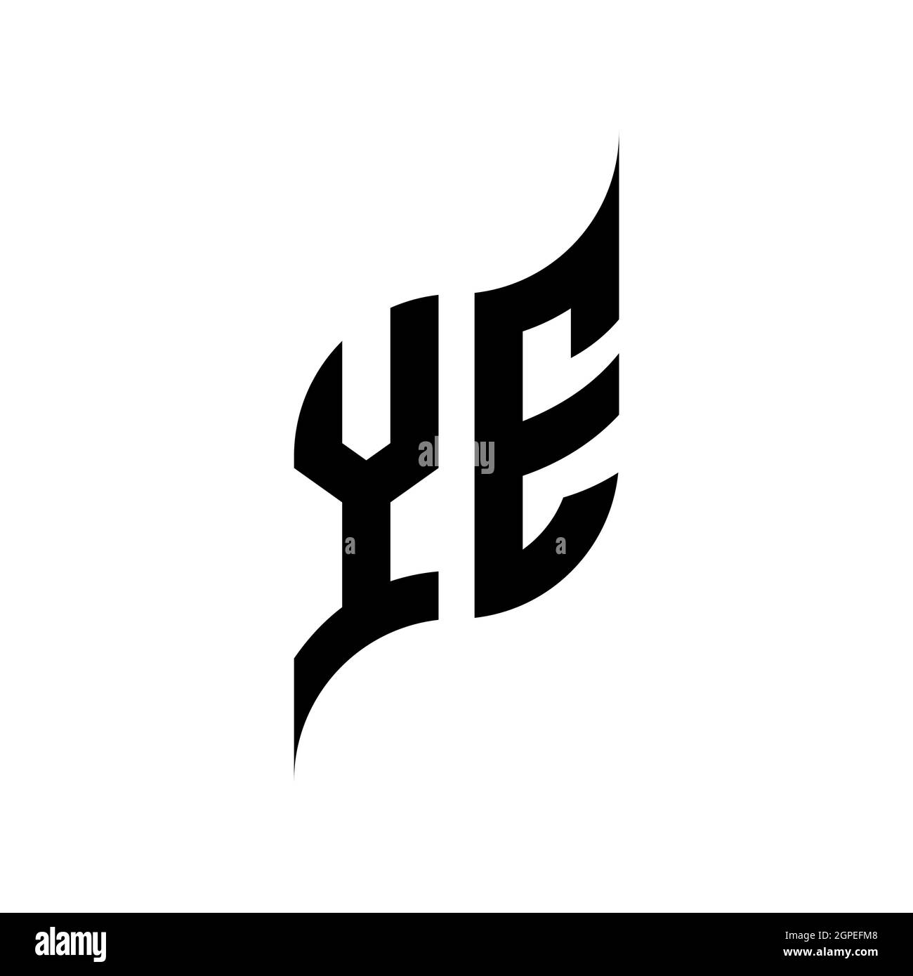 YE Monogram geometric shape style template. Monogram initial design ...