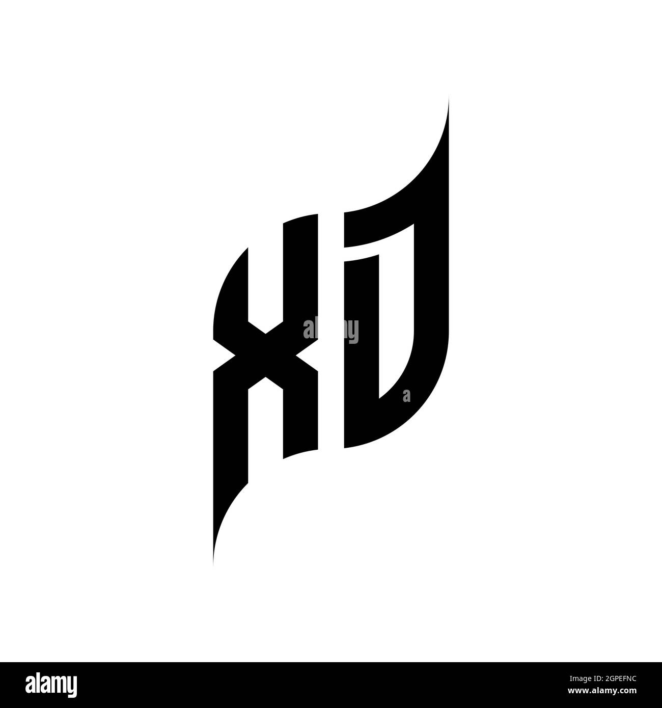 XD Monogram geometric shape style template. Monogram initial design ...