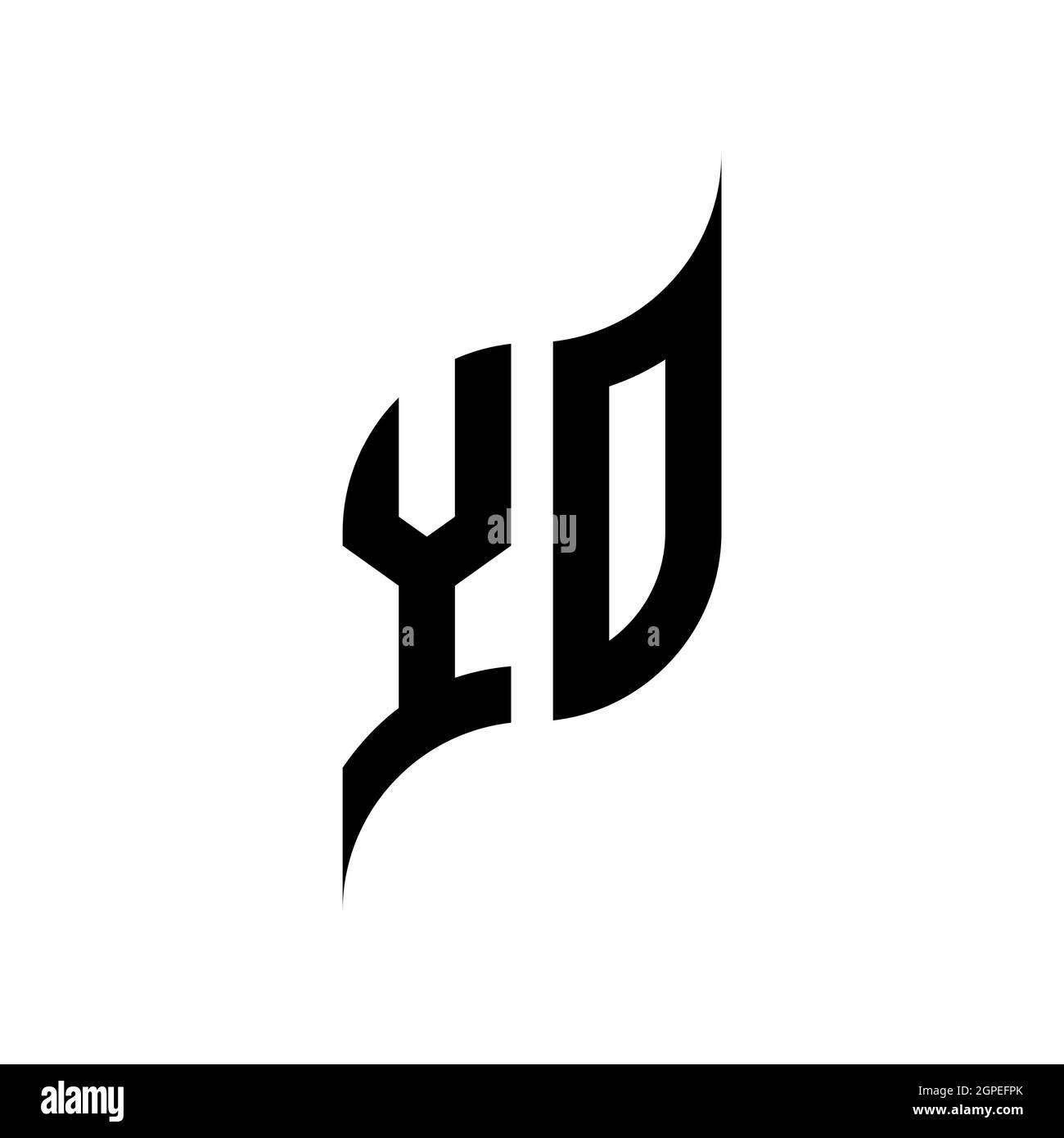 YO Monogram geometric shape style template. Monogram initial design ...