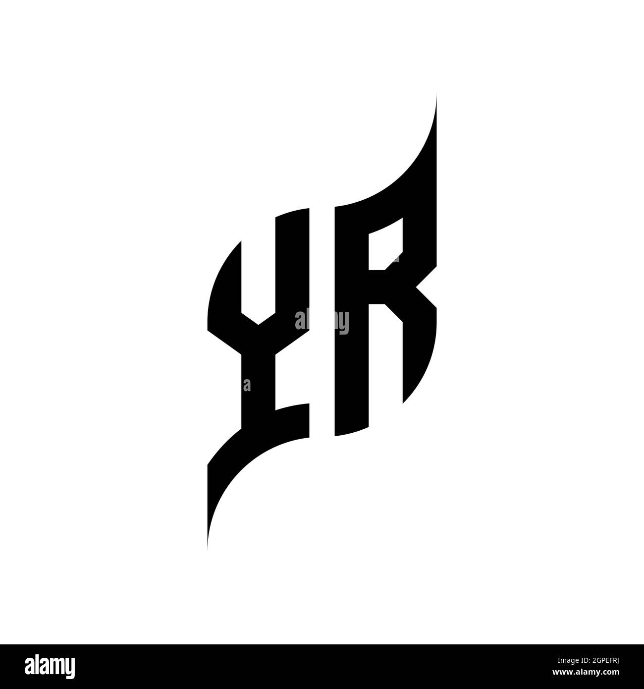 YR Monogram geometric shape style template. Monogram initial design ...