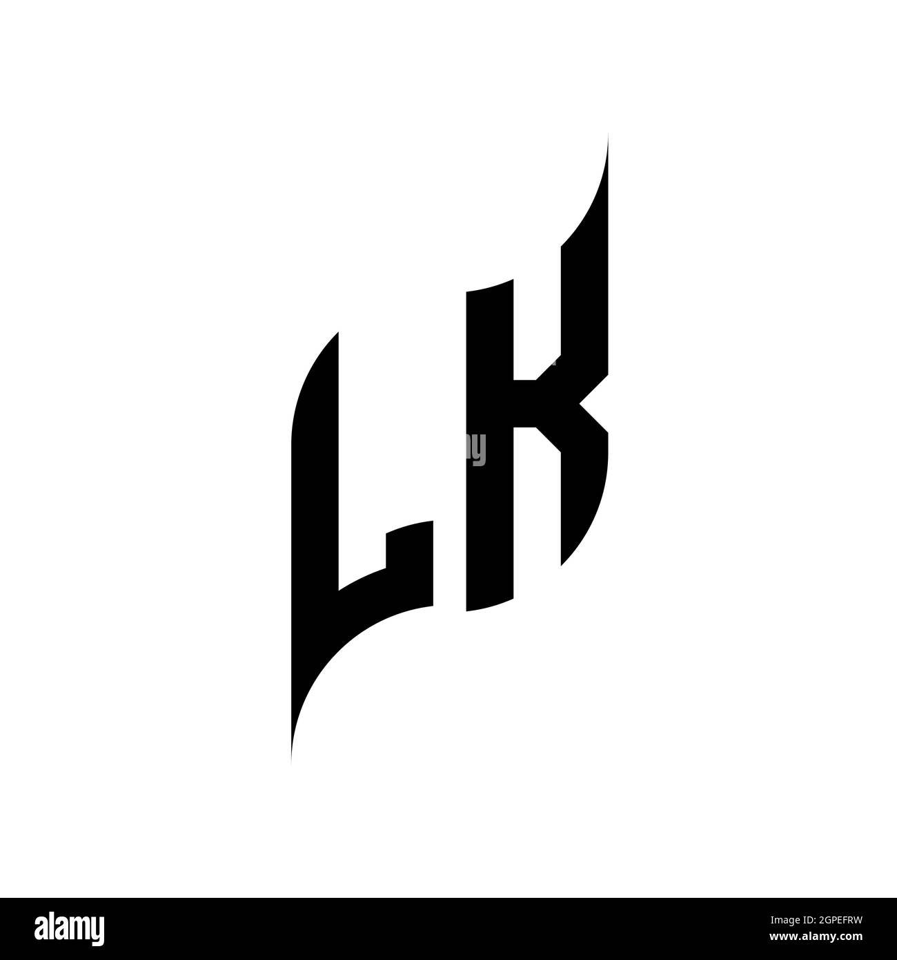 LK Monogram geometric shape style template. Monogram initial design ...