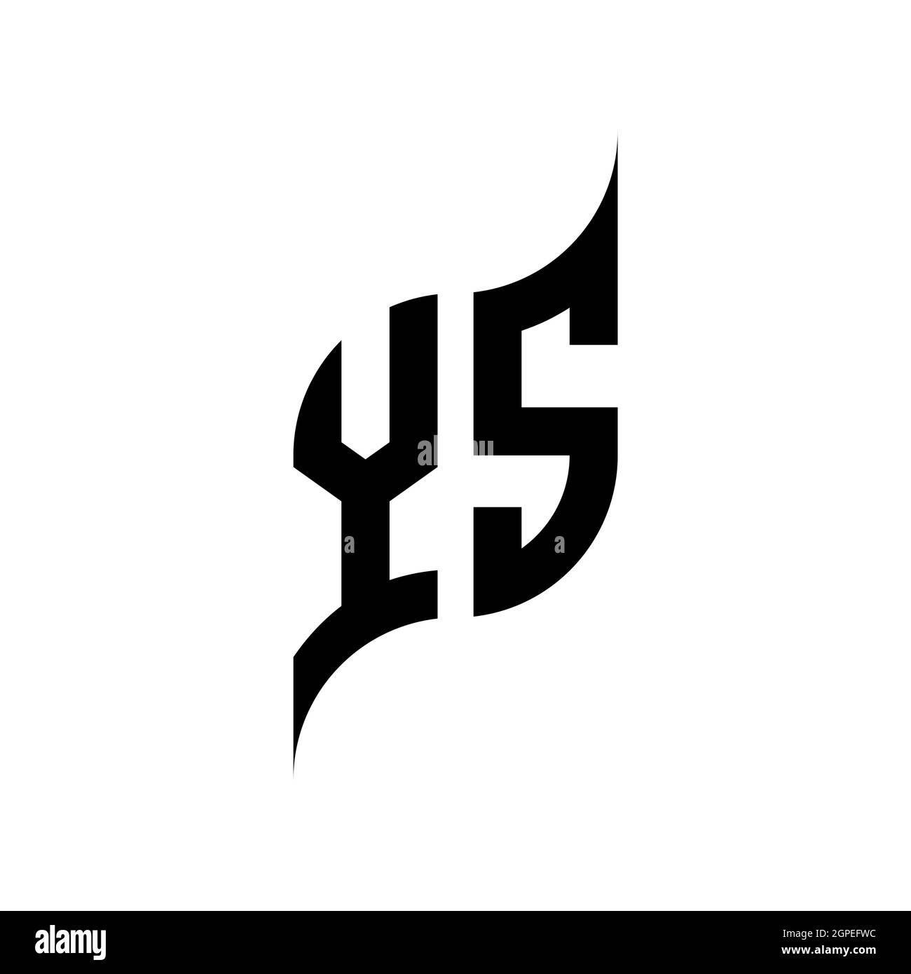 YS Monogram geometric shape style template. Monogram initial design vector isolated on white ...