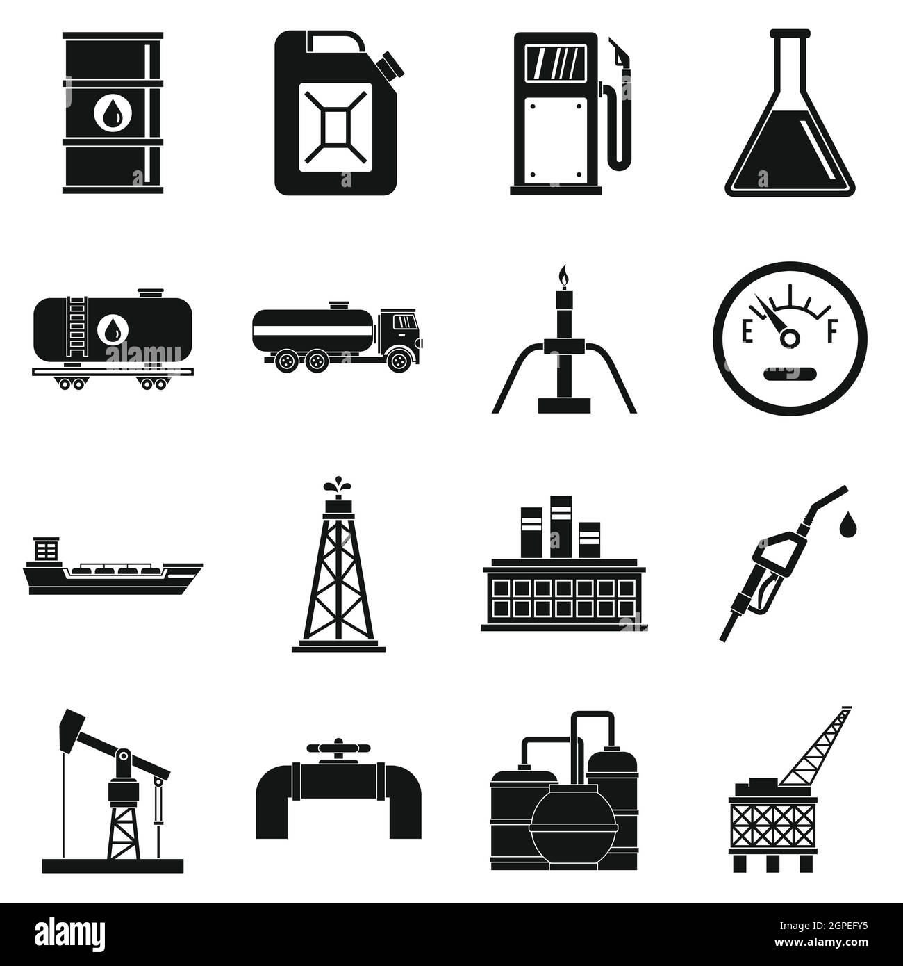 Oil industry items icons set, simple style Stock Vector Image & Art - Alamy