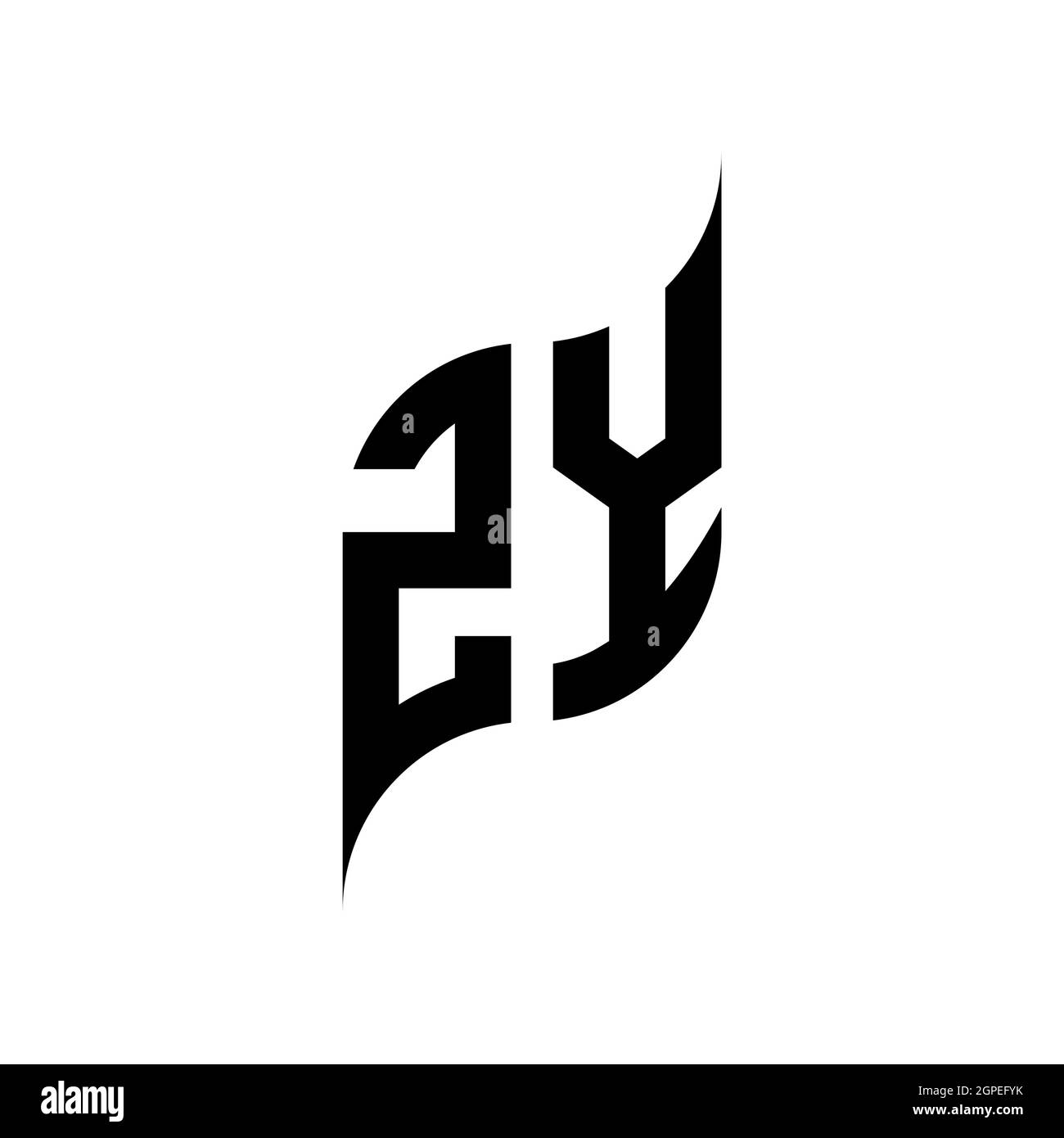 ZY Monogram Logo geometric initial with wing shape style design ...