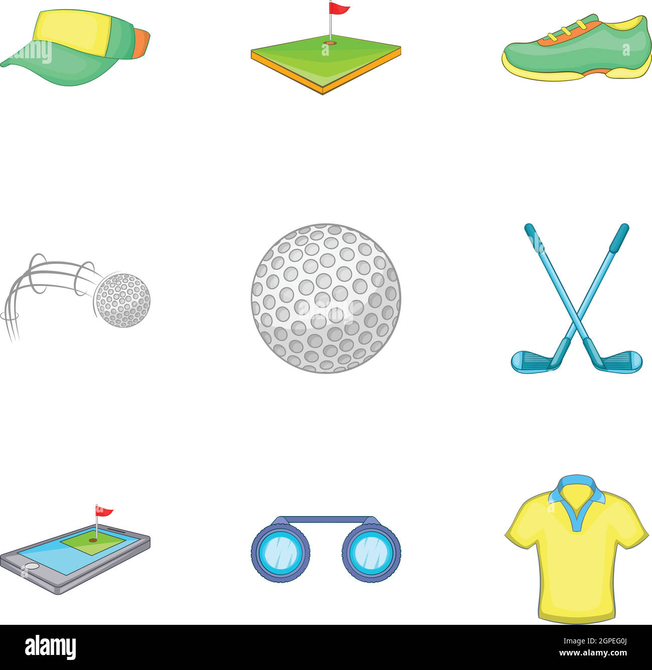 Set golf equipment design Stock Vector Images - Alamy