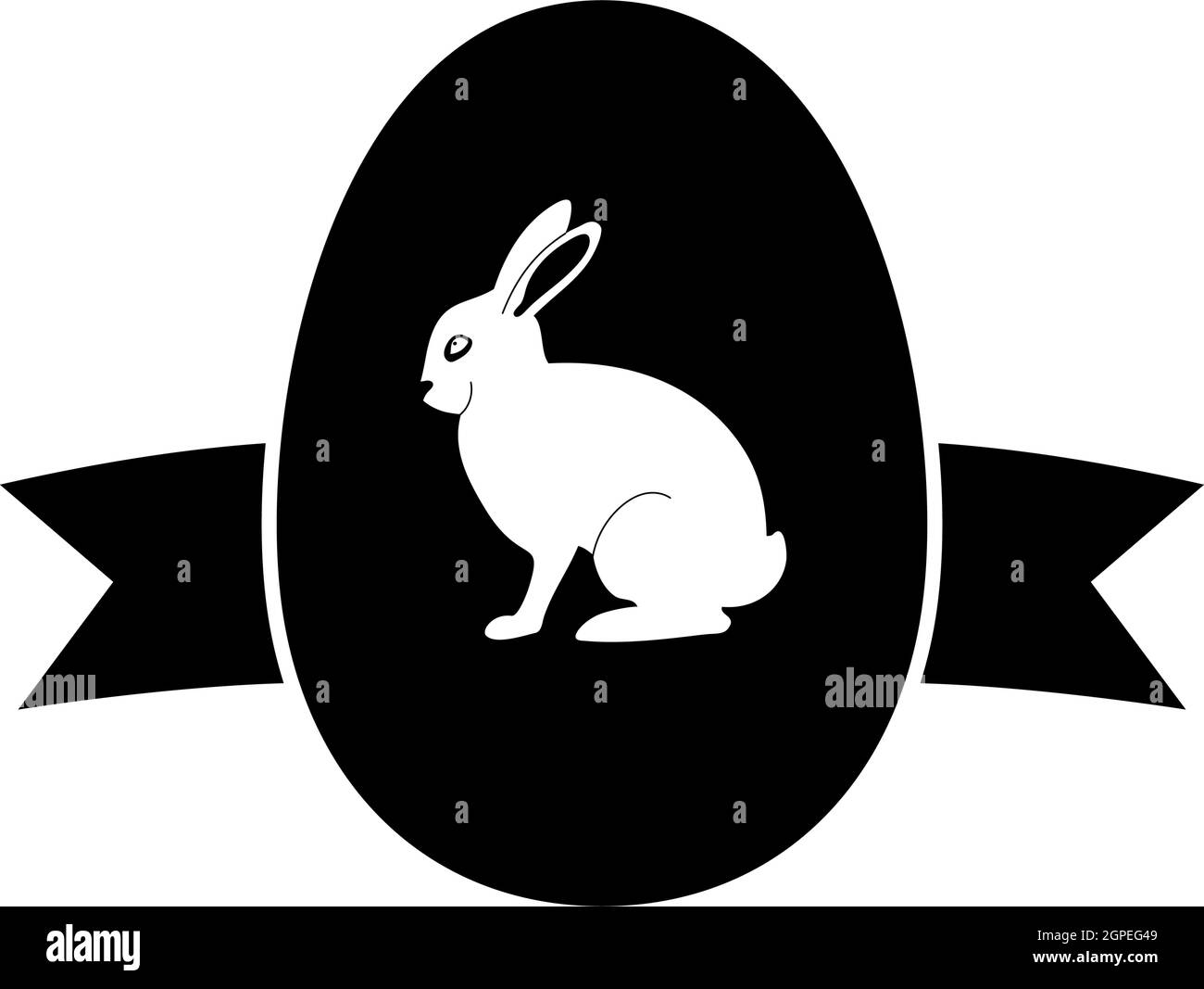 Easter Egg With Ribbon Icon Stock Vector Image & Art - Alamy