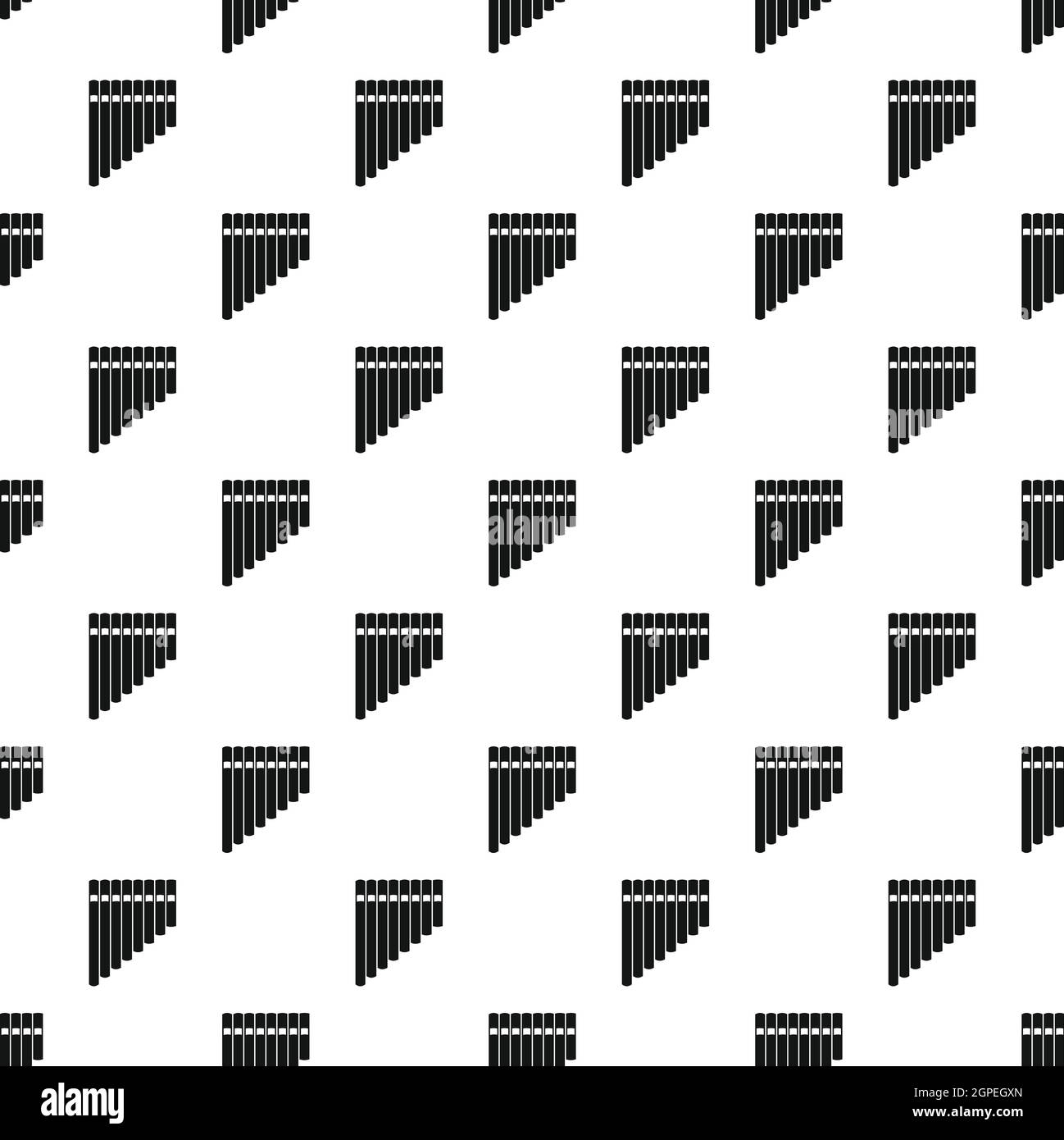 Pan flute pattern, simple style Stock Vector Image & Art - Alamy