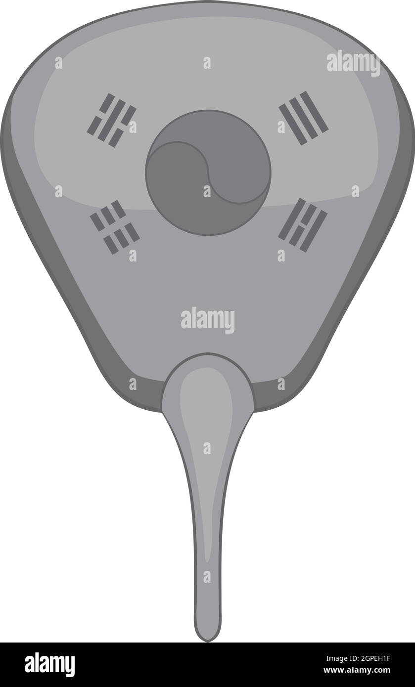 Korean hand fan icon, gray monochrome style Stock Vector Image & Art ...