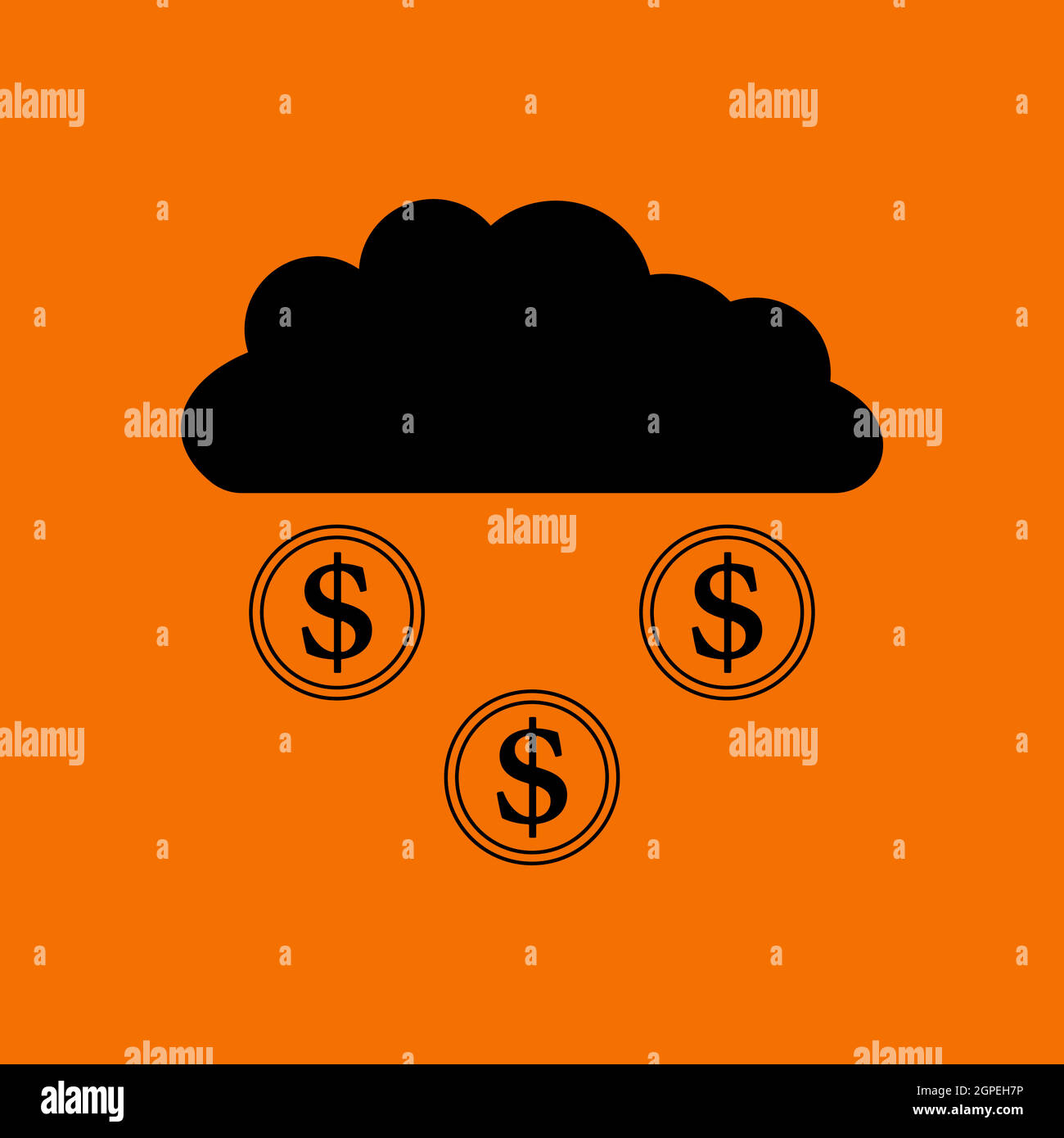 Money falling from sky Stock Vector Images - Alamy