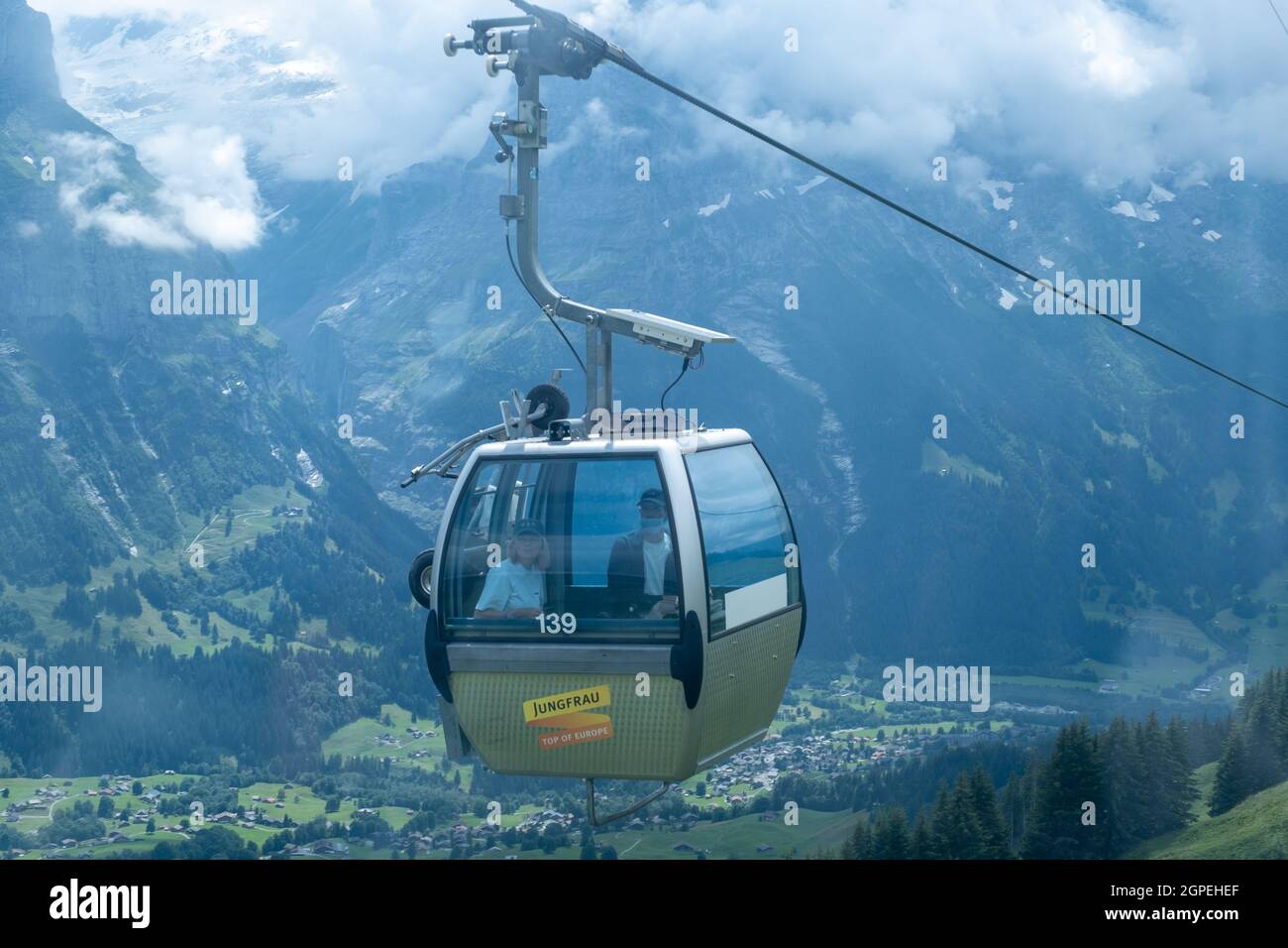 Grindelwald, Switzerland July 2021 with parts of Mattenberg in the ...