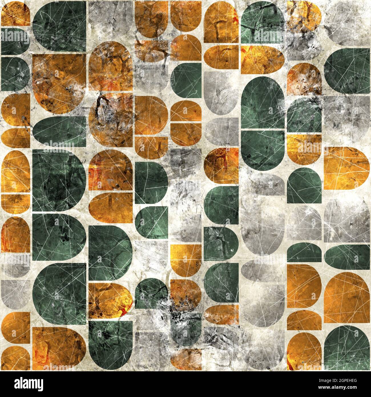 Seamless grungy abstract archway pattern design for print Stock Photo ...