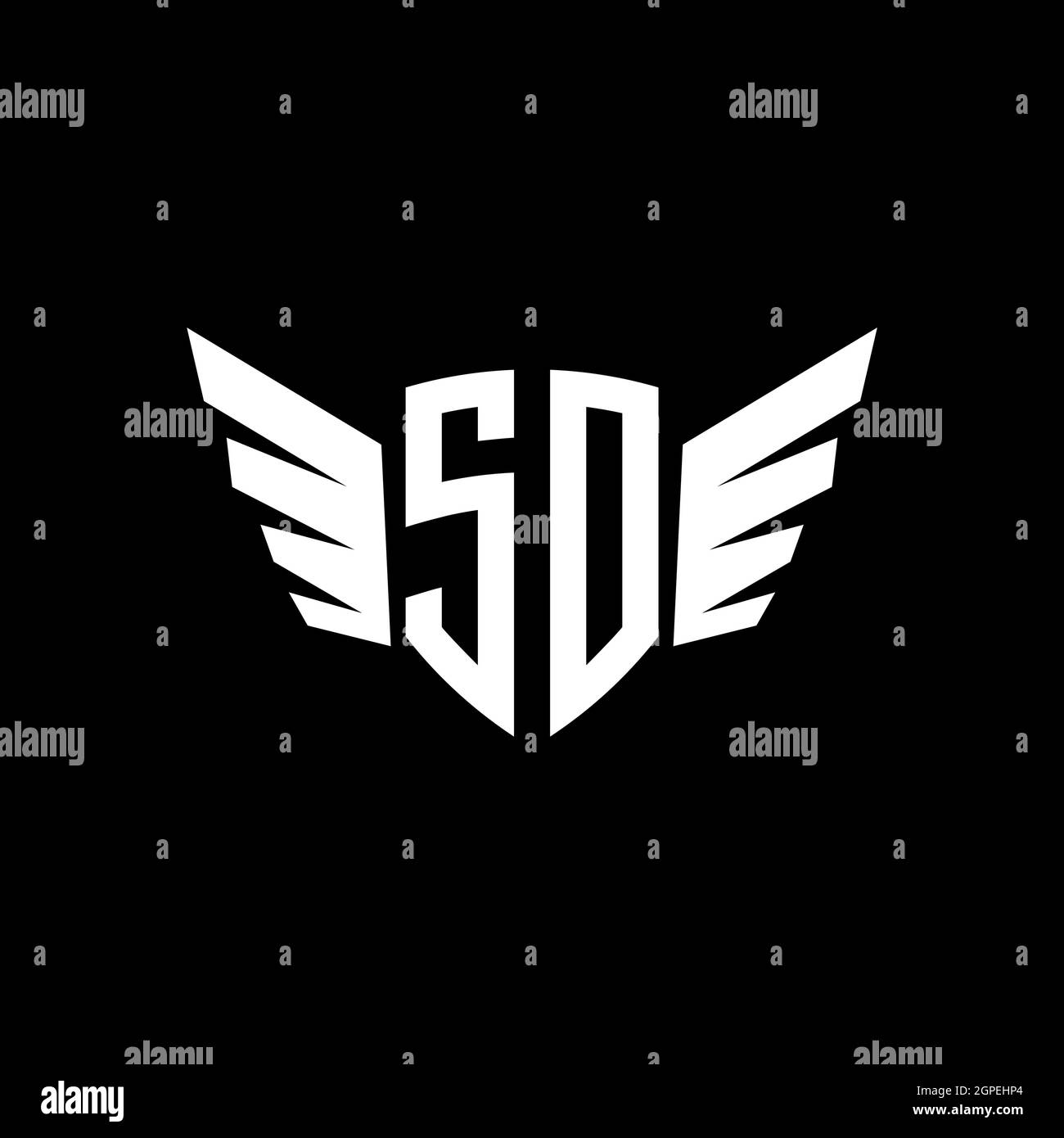 SO Monogram geometric shape style template. Monogram initial design ...