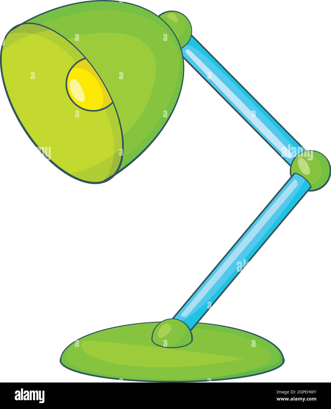 Green table lamp icon, cartoon style Stock Vector Image & Art - Alamy