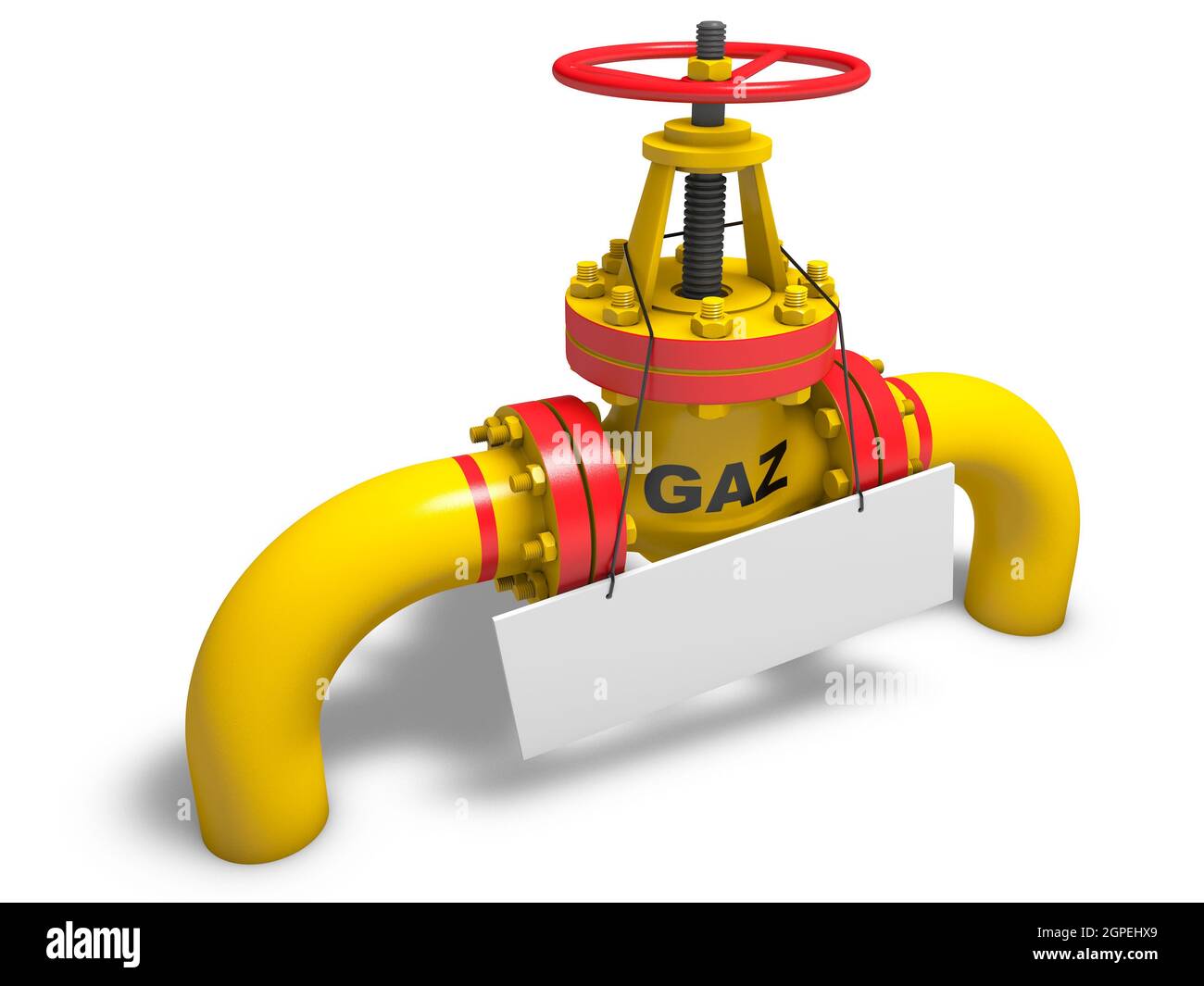 Gaz valve. 3D render Stock Photo - Alamy