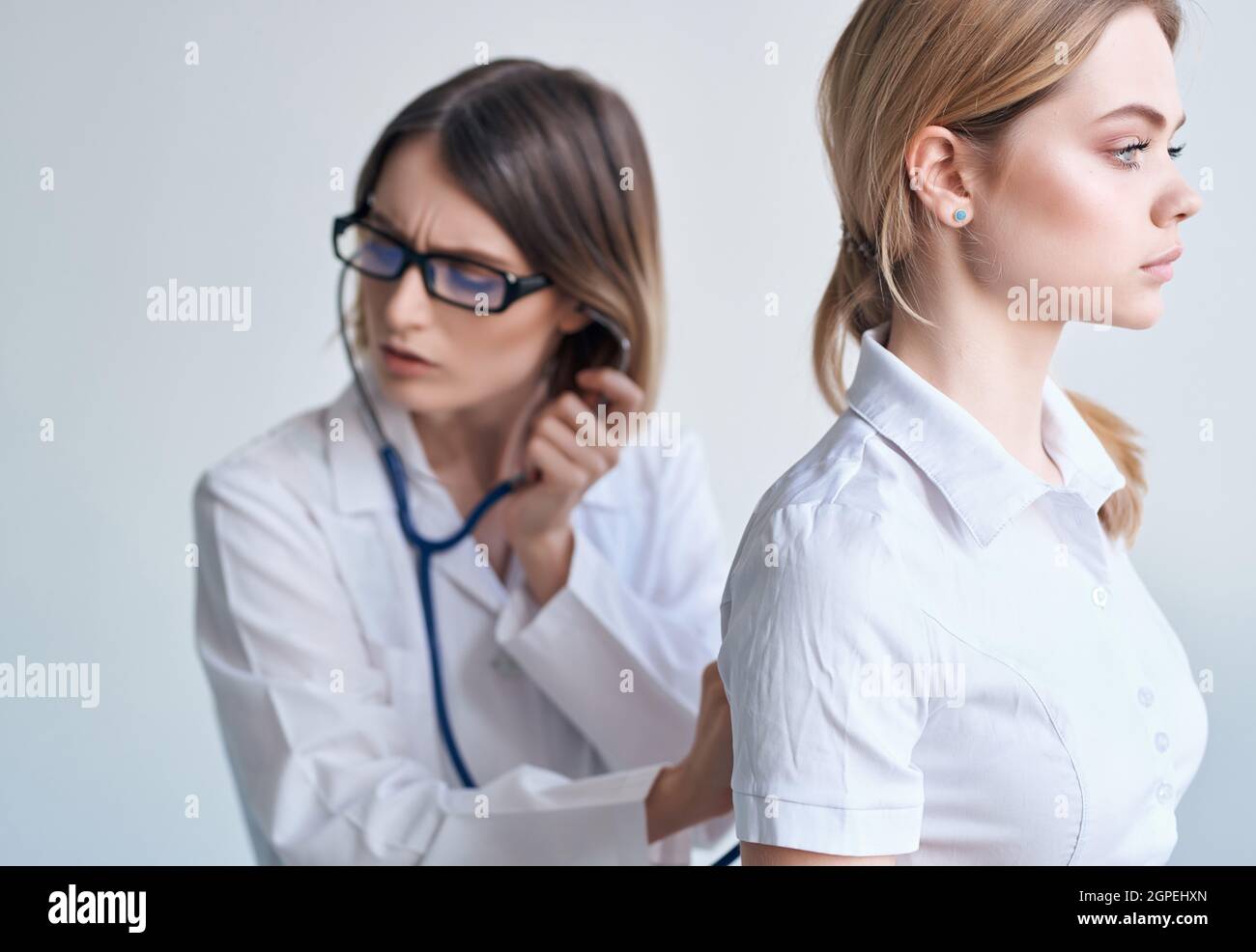 nurse stethoscope healing procedures treatment isolated background ...