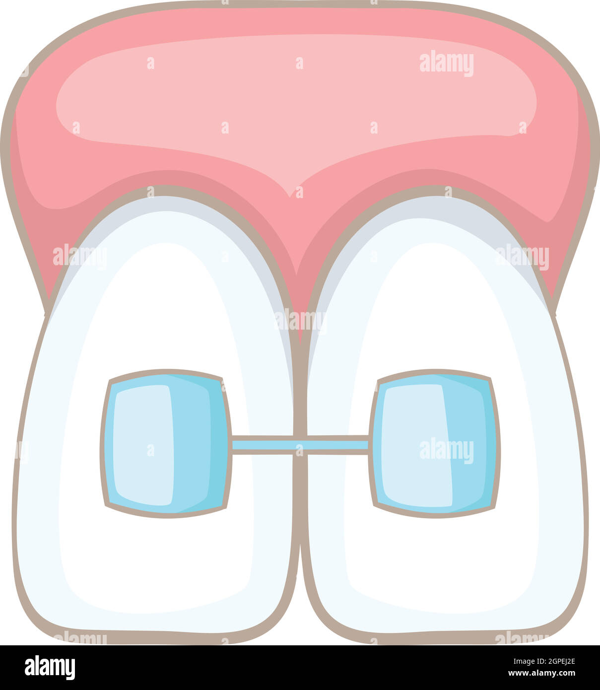 Cartoon teeth dental floss Stock Vector Images - Alamy