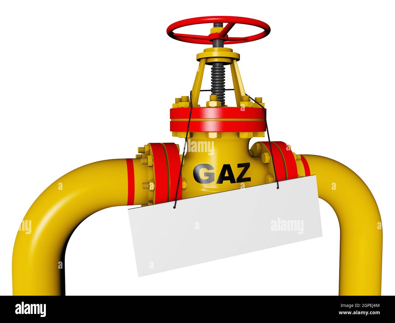 Gaz valve. 3D render Stock Photo - Alamy