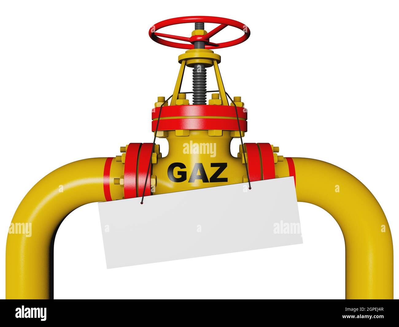 Gaz valve. 3D render Stock Photo - Alamy