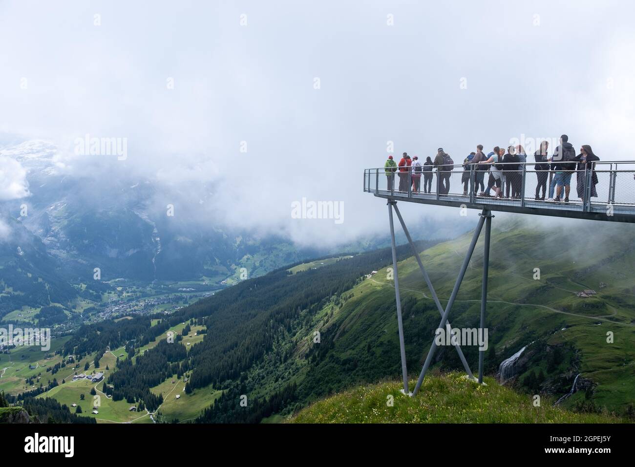 Grindelwald, Switzerland July 2021 with parts of Mattenberg in the ...