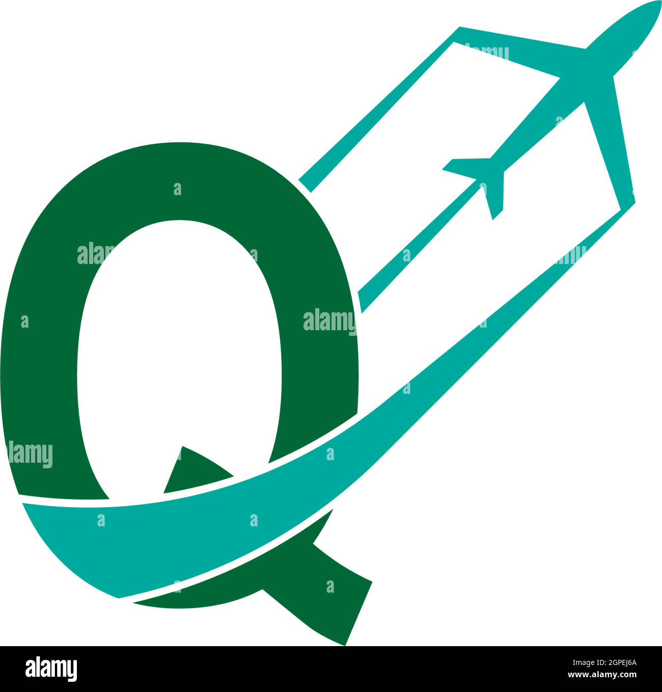 Letter Q with plane logo icon design vector Stock Vector Image & Art ...